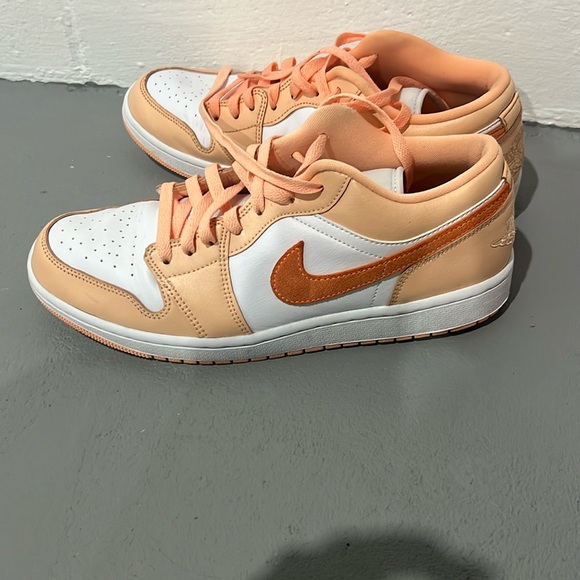 Nike | Shoes | Nike Air Jordan Low Sneakers In Peach And White | Poshmark
